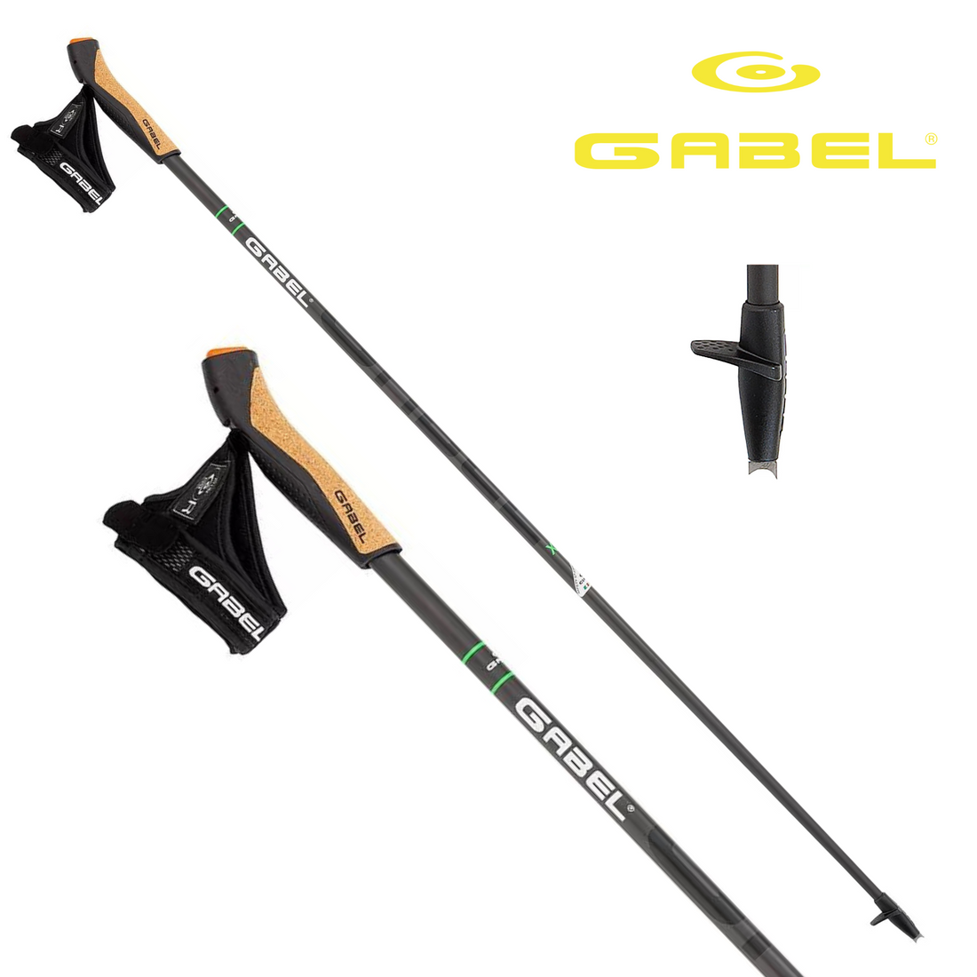 GABEL X-5 NORDIC WALKING POLES | FIXED LENGTH | FREE UK SHIPPING ...